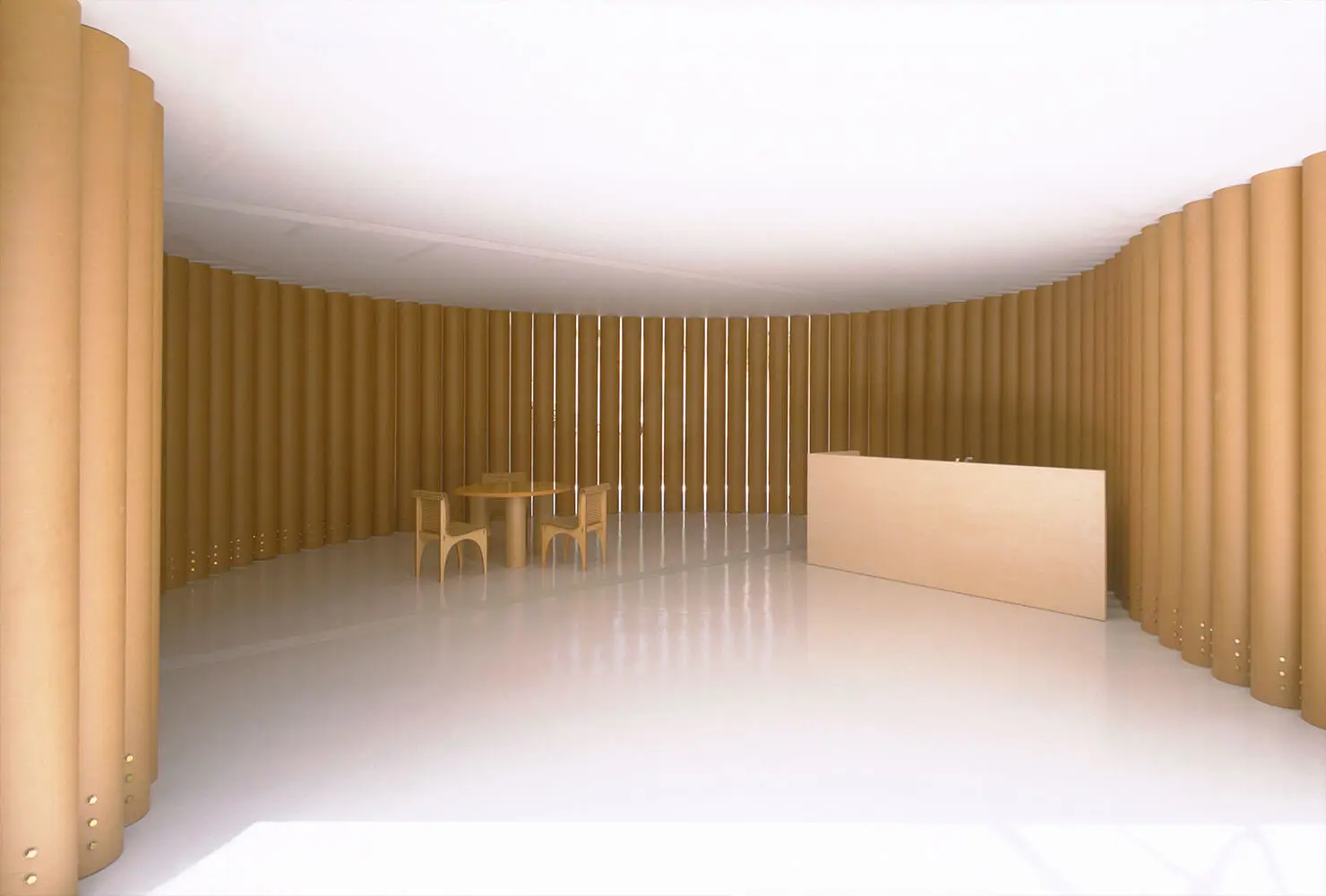 Así es la casa hecha con 110 tubos de papel reciclado diseñada por el ...